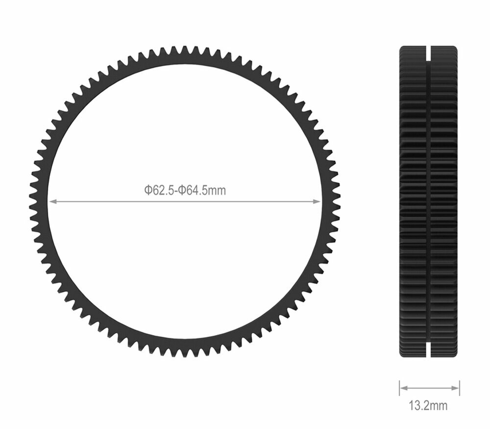 Зубчатое колесо SmallRig 3291, диаметр 62.5-64.5 мм, для систем Follow Focus — фото 1