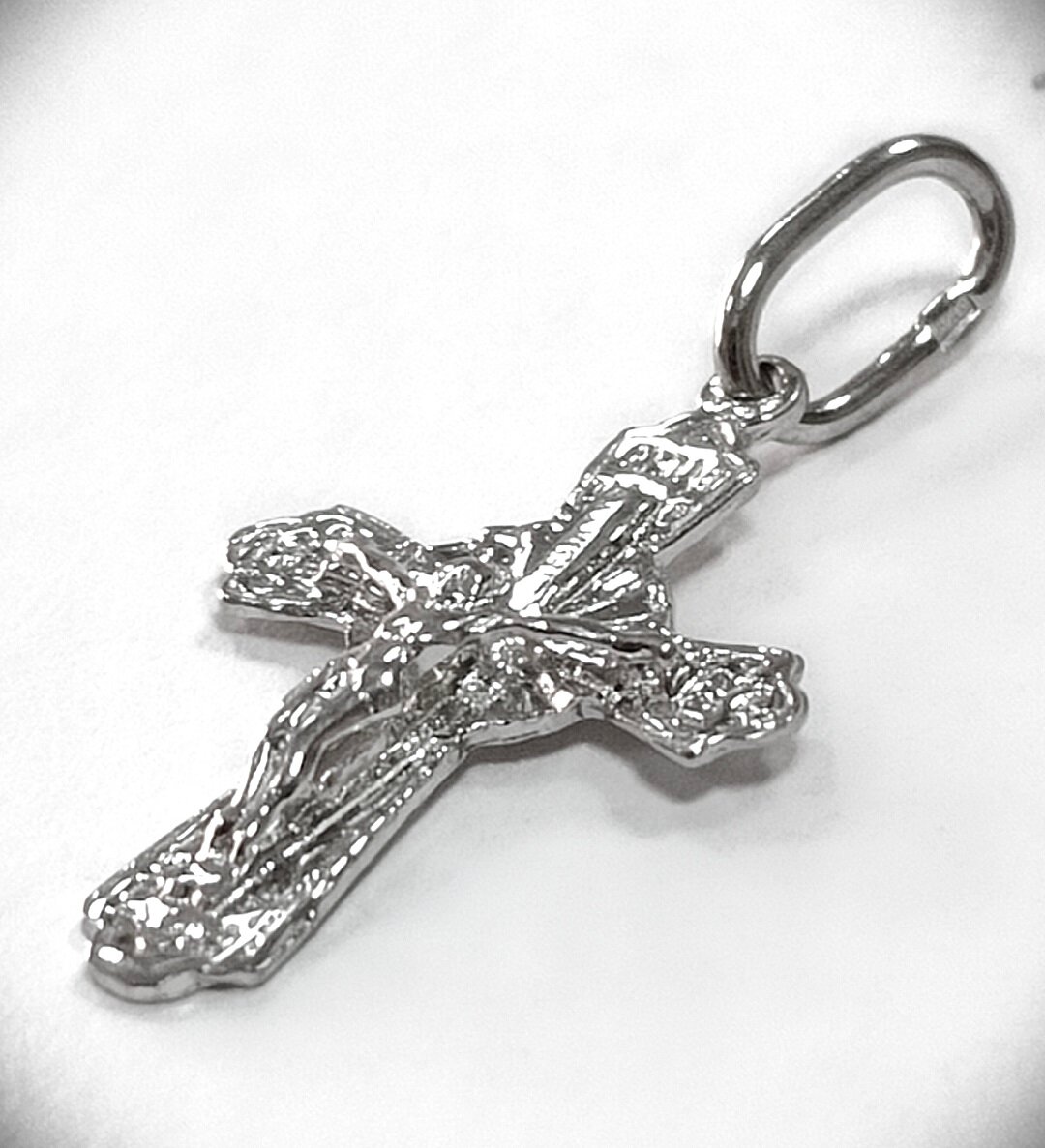 Крестик, серебро, 925 проба, родирование