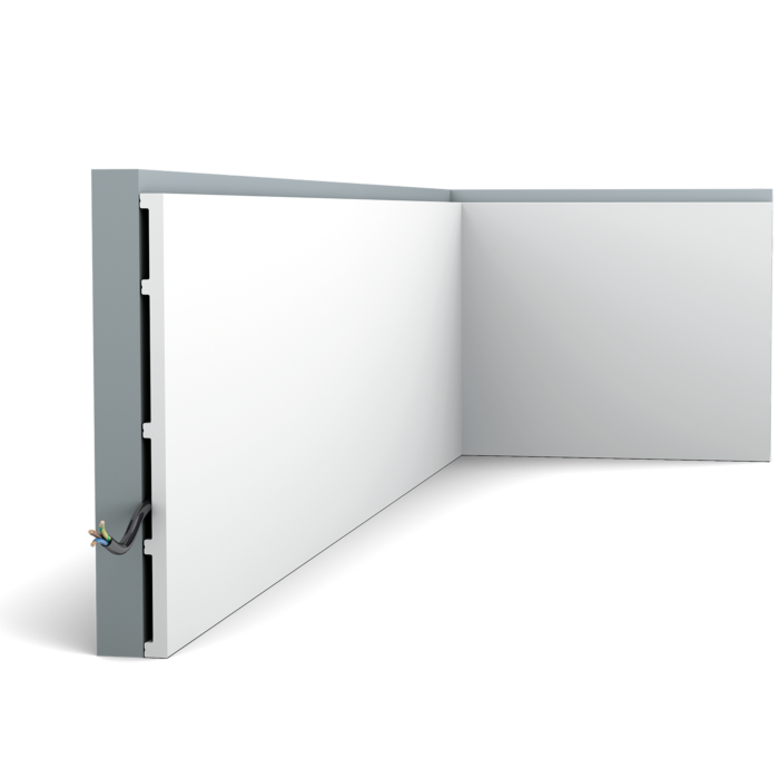 Плинтус ORAC Decor SX207, дюрополимерный, влагостойкий, ударопрочный, под покраску, длина 2 метра, 1 шт.