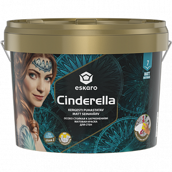 Краска Eskaro 0.9л Cinderella Матовая Особо Стойкая к Загрязнениям для Стен.