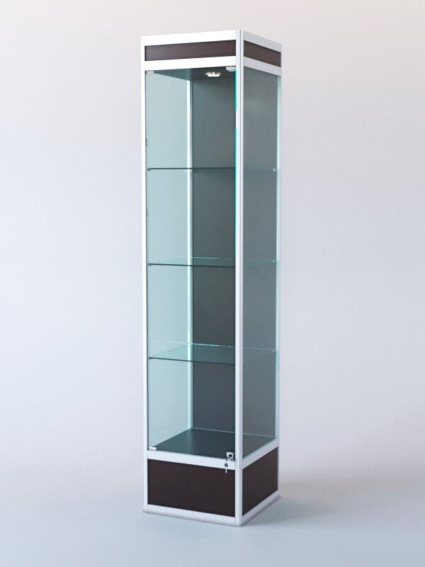 Витрина для музеев вооруженных сил "экспонат" №3-1 (задняя стенка ДВП), Дуб Венге