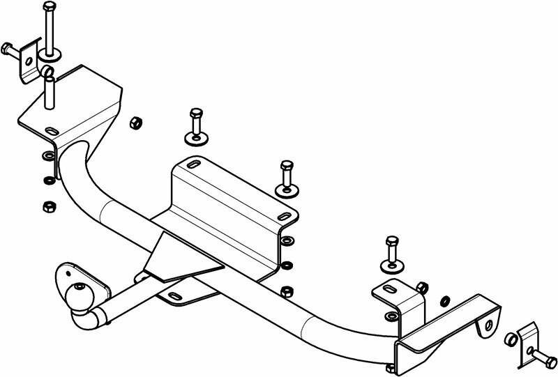 Фаркоп на DAEWOO NEXIA-ESPERO (1995) (без электрики, паспорт/сертификат в комплекте) Автос. DW 03