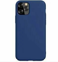 Чехол накладка для Apple iPhone 11 Pro Max Devia Nature Series Silicone Case, синий