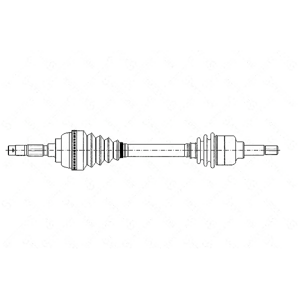 STELLOX 158 1008-SX (1581008_SX / 3272 1K / 3272 51) привод левый 650mm, 20651\ Peugeot (Пежо) 106 1.0 / 1.4 / 1.5d 91