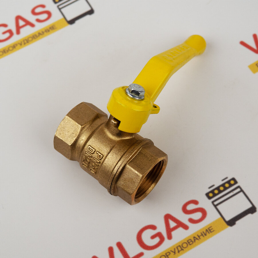 Газовый шаровый кран латунный 3/4 дюйма ручка рычаг гайка / гайка (шаровой кран для газа 20 мм внутренняя / внутренняя резьба)