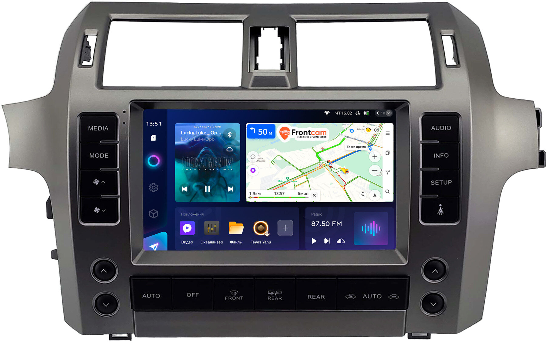 Штатная магнитола Lexus GX 460 2009-2013 (Тип A, can BSJ) Teyes CC3 2K 4/32 9.5" RM-9-2252 Android 10 (4G-SIM, DSP, QLed)