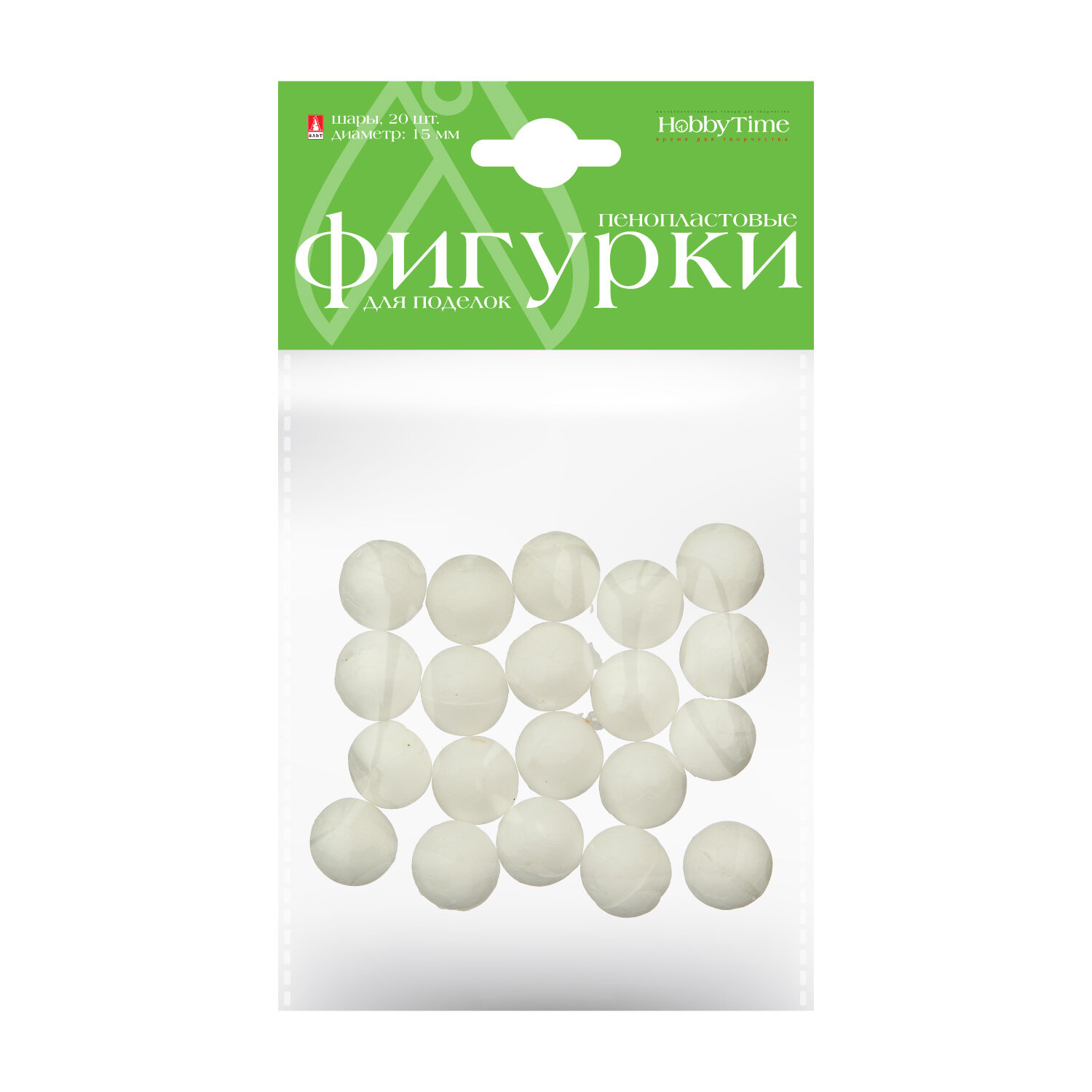 Пенопластовые фигурки. Шары 15 ММ, 20 ШТ. , Арт. 2-202/13