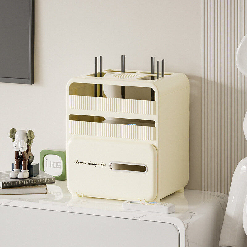 Коробка для хранения WiFi роутера, полка для ТВ-приставки, органайзер для проводов, держатель для беспроводного модема