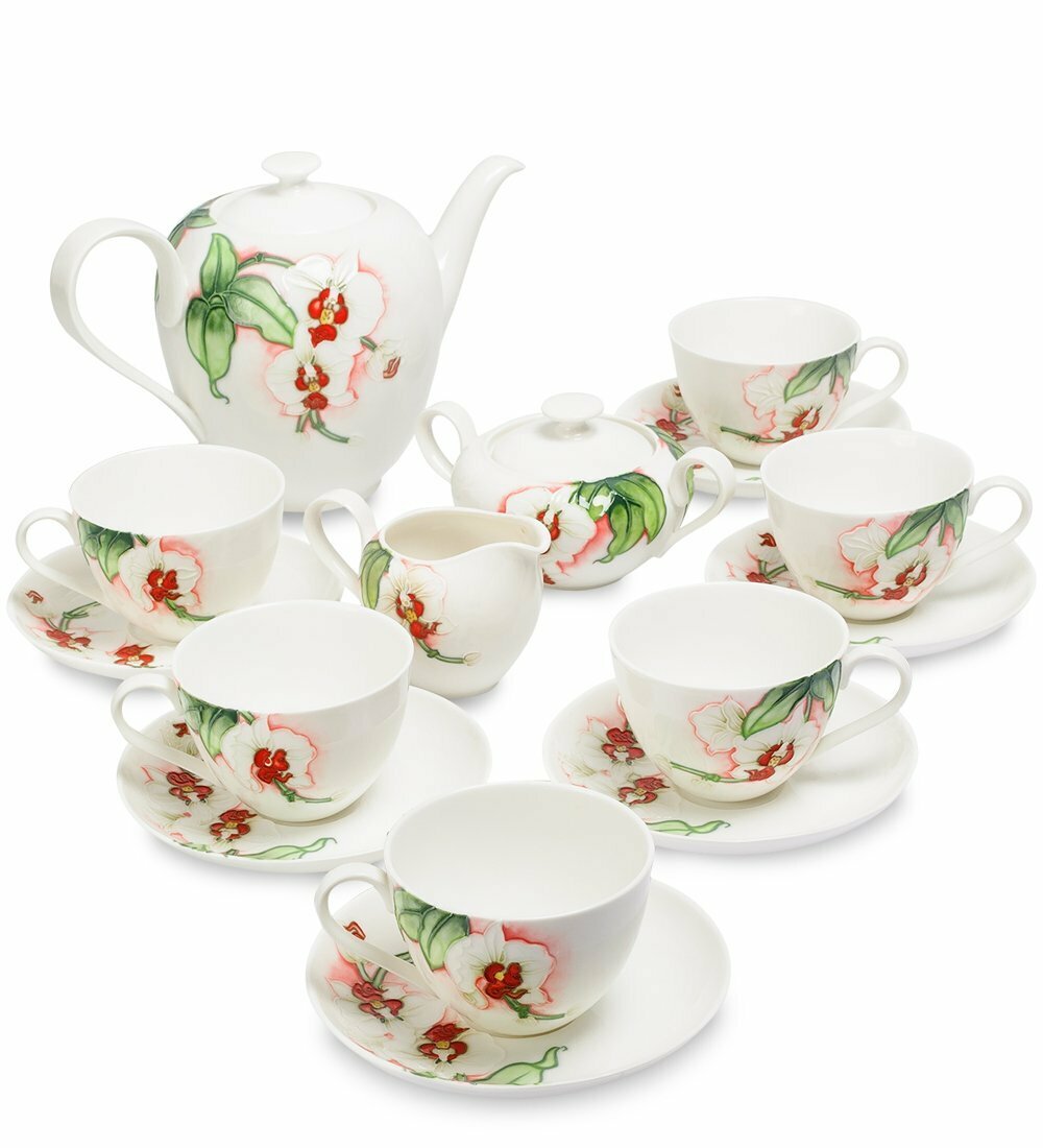 Чайный сервиз на 6 персон 'Королевская орхидея'