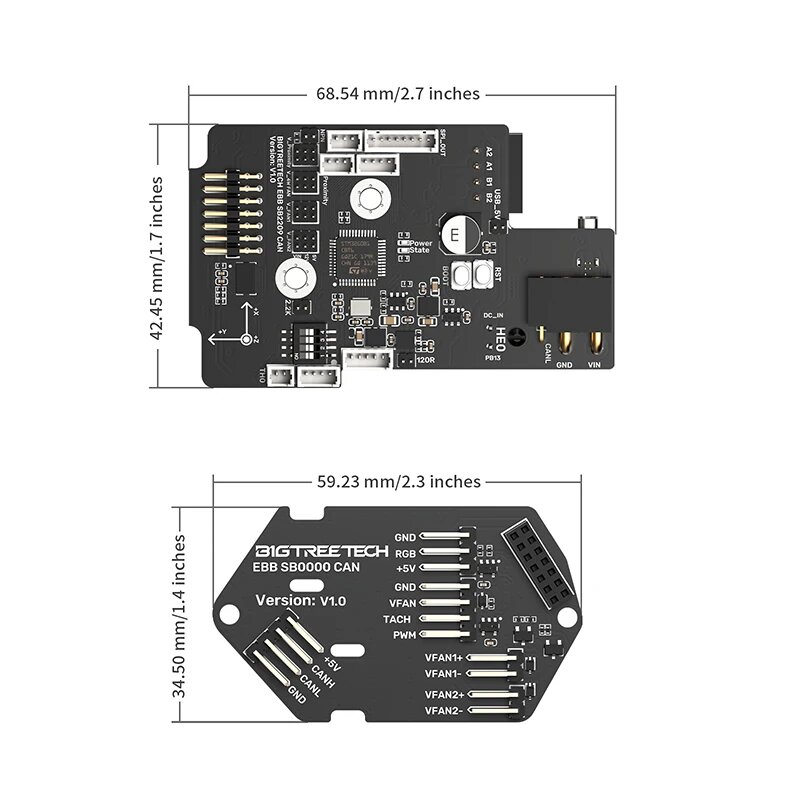 BIQU EBB SB2240 CAN V1.0 плата для 3D-принтера, U2C V2.1 — фото 1