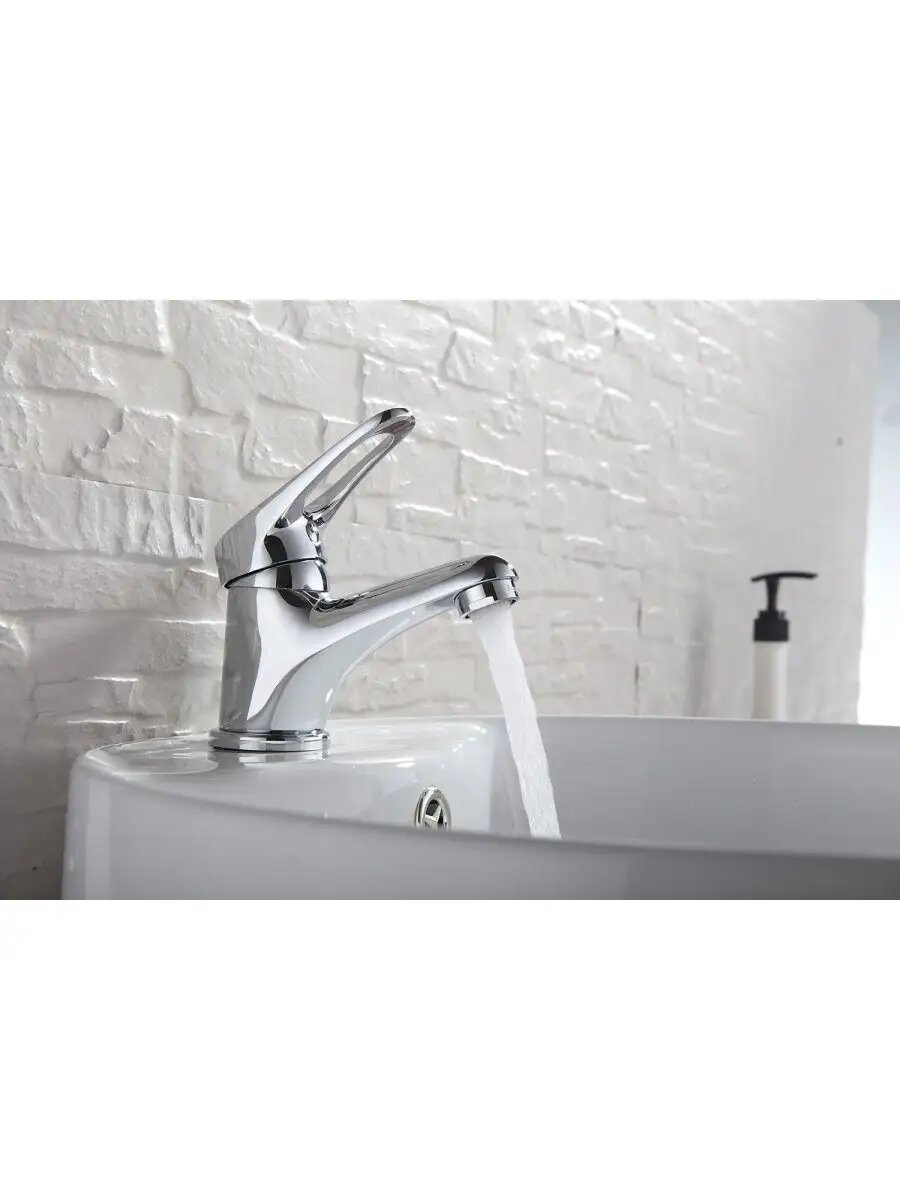 Смеситель для раковины Frap F1013, однорычажное управление, латунь, хромированное покрытие