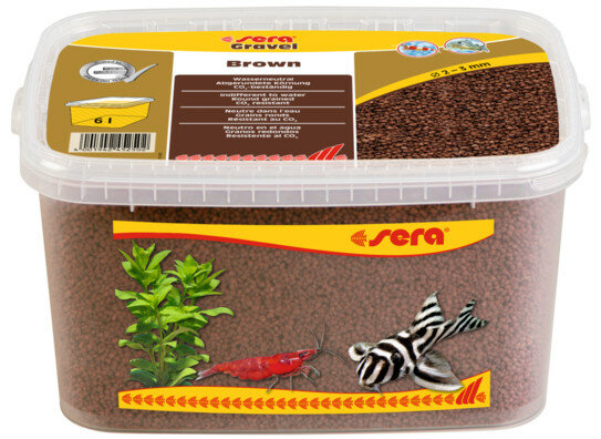 Грунт коричневый Sera Gravel Brown Lava, 6 л