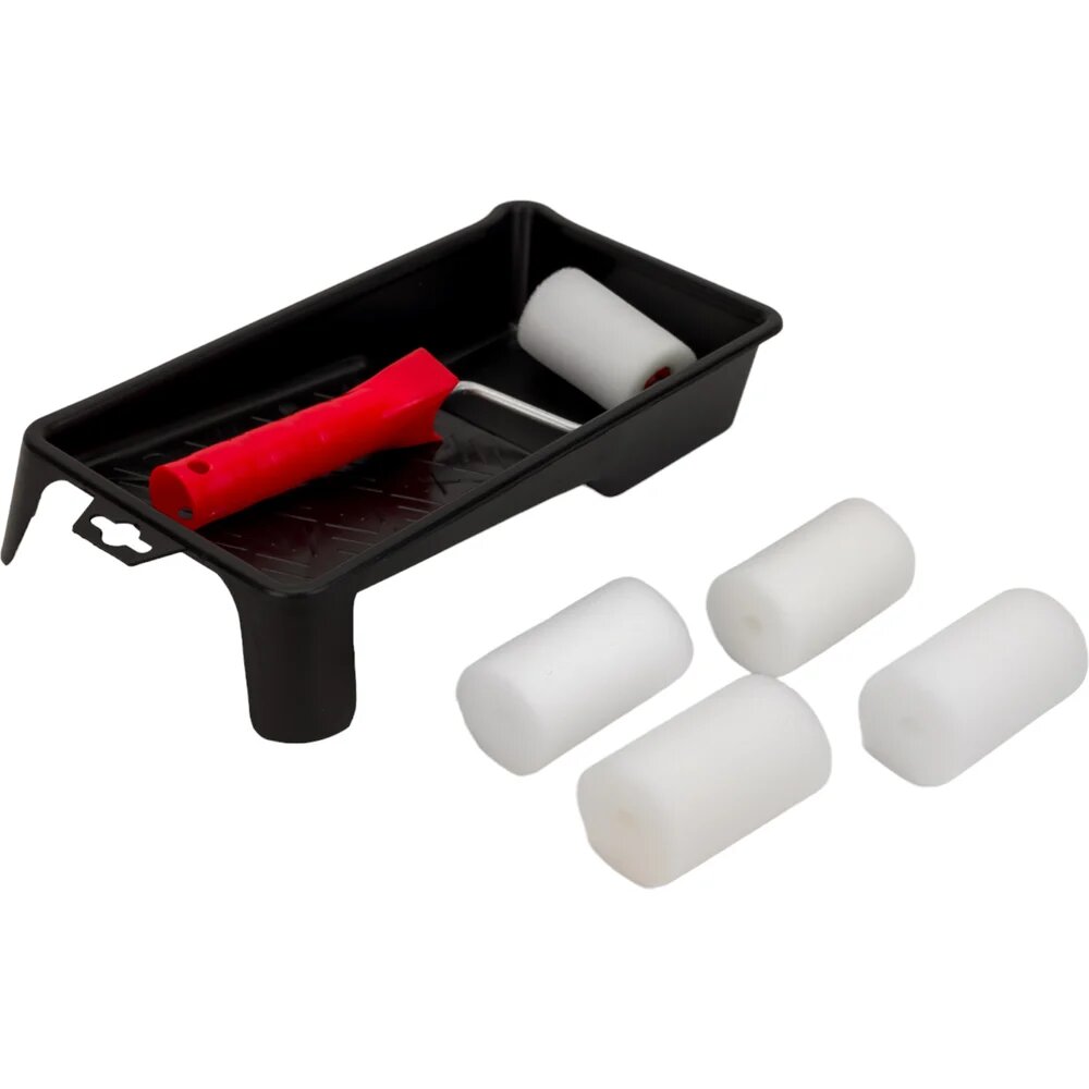 Набор Петрович П090-065 комбинированный мини-валик, поролон, 65 мм, 4 шубки, ванночка