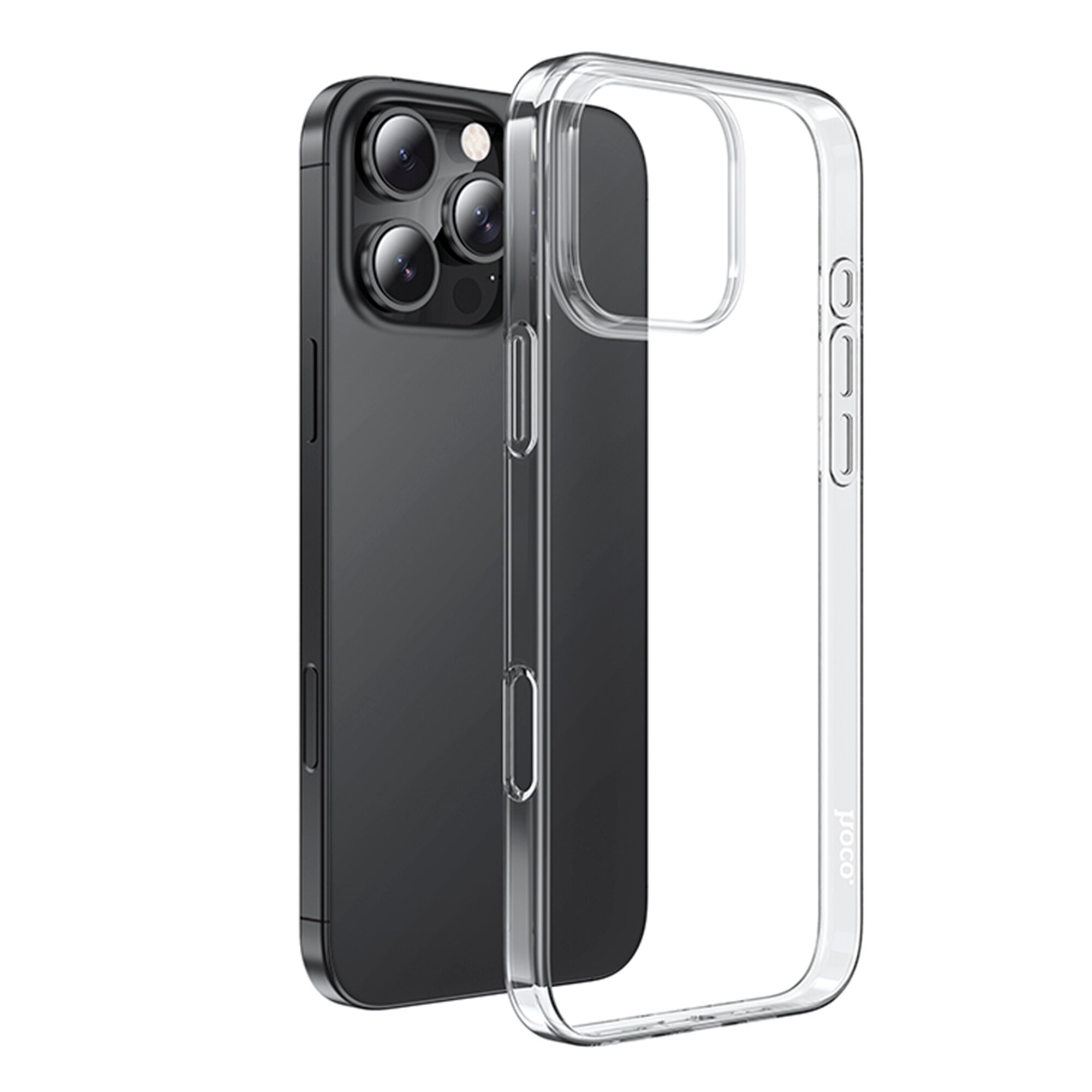Чехол силиконовый для iPhone 16 Pro Max, Light series TPU, HOCO, прозрачный