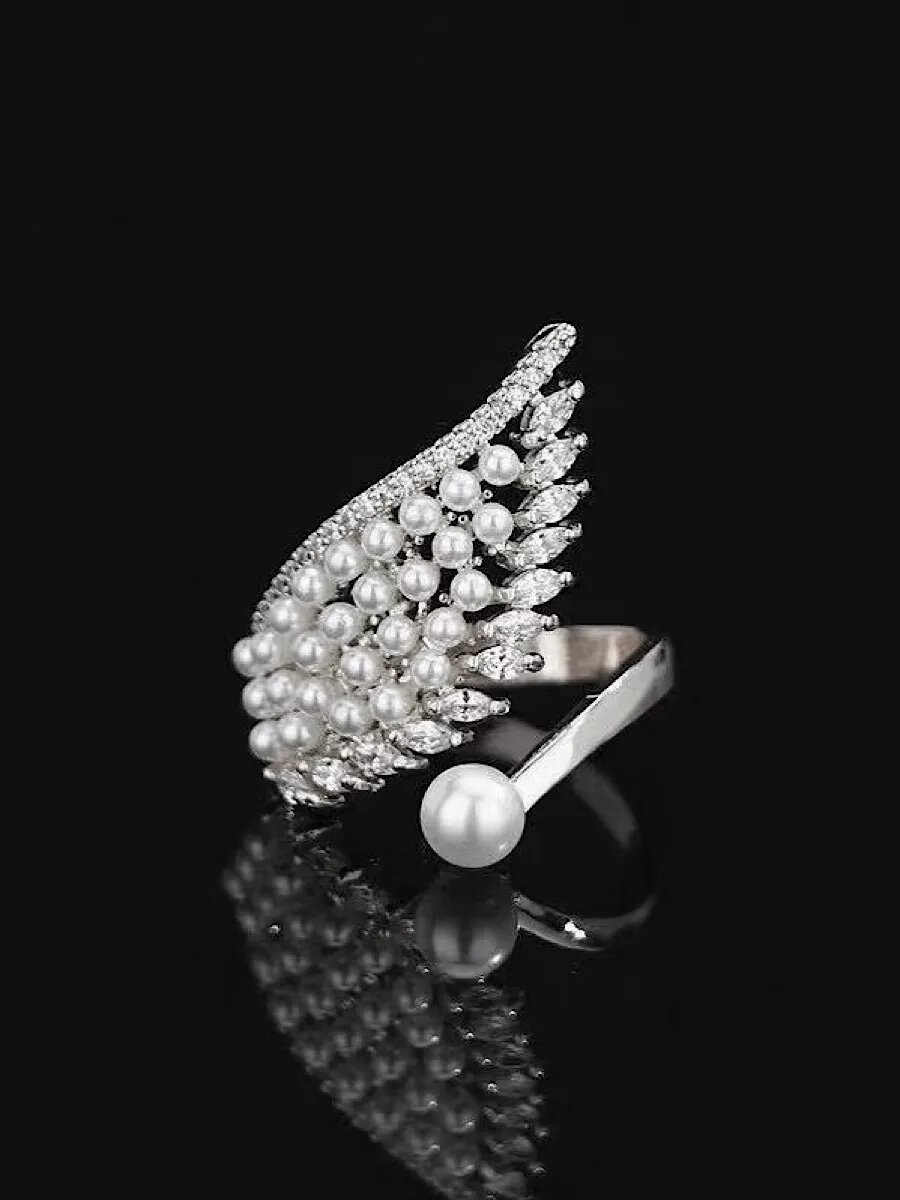 Кольцо, кристалл, кристаллы Swarovski, фианит