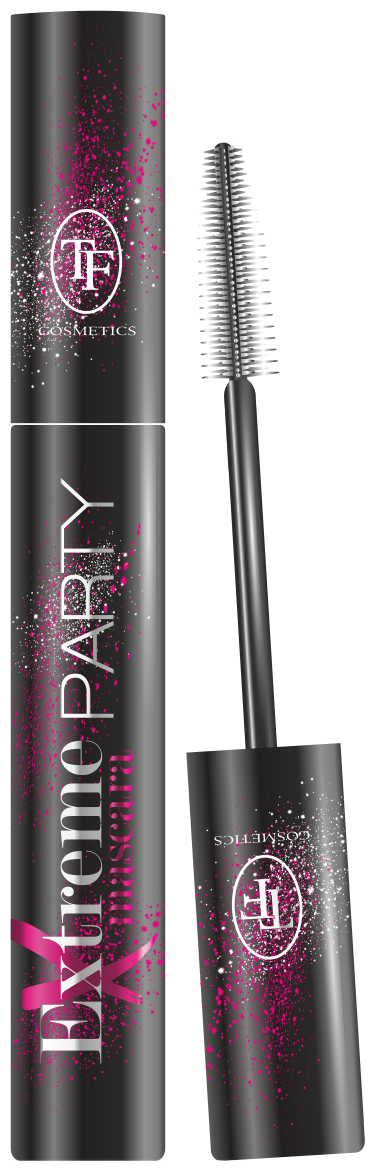 TF CTM23 Тушь для ресниц TRIUMPH EXTREME PARTY, силиконовая кисточка, объем и удлинение, черный