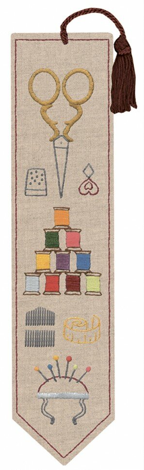 Набор для вышивания Le Bonheur des Dames #4713 Закладка "Couture" (Аксессуары От Кутюр), Гладь, 4.5 х 20 см