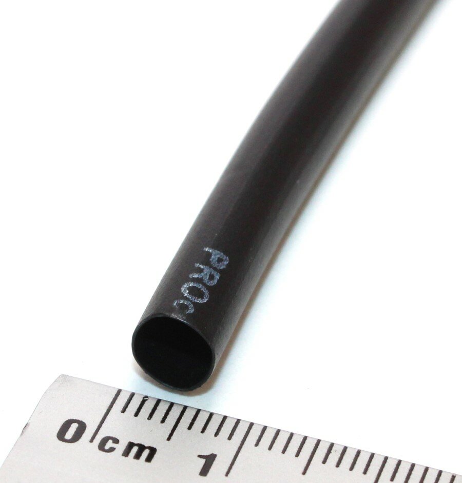 Трубка термоусадочная d 6,0 мм * 1 м, чёрная PROconnect