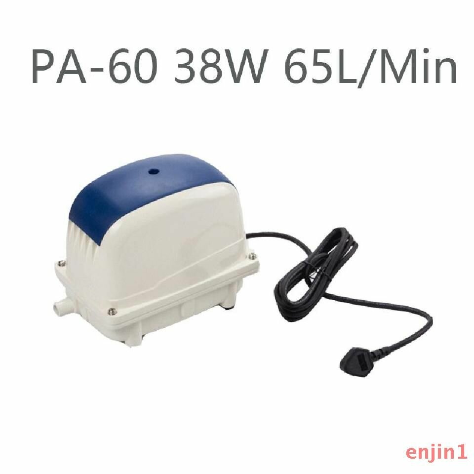 Мембранный воздушный компрессор jebao /jecod, мощный насос для насыщения кислородом аквариума, низкий уровень шума, PA-100 65 Вт 100Л/мин, 8-луночный шунт