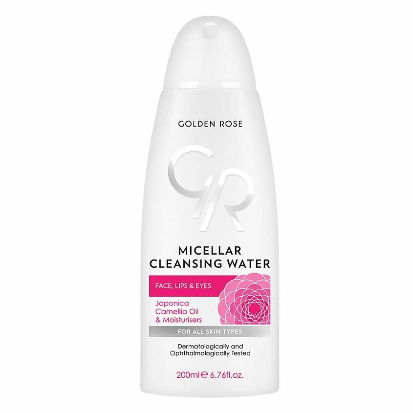 Вода мицеллярная Golden Rose Micellar Cleansing Water очищающая для лица, губ и глаз с маслом японской камели,200 мл