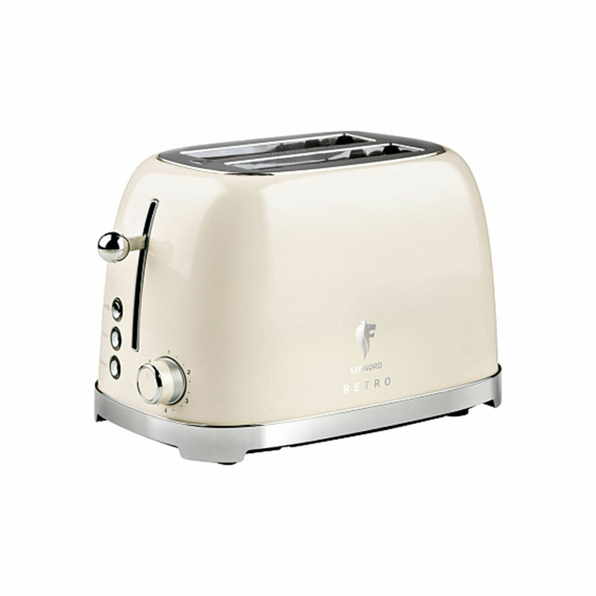 Тостер Leonord RETRO LE-1901, 2 слота, 6 уровней прожарки, бежевый