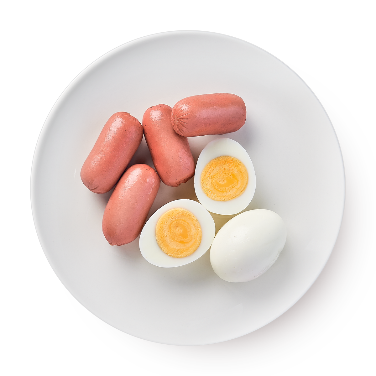 Сосиски с отварными яйцами "Из Лавки", 197ккал, 12,1г белка, 16,3г жира, 0,5г углеводов