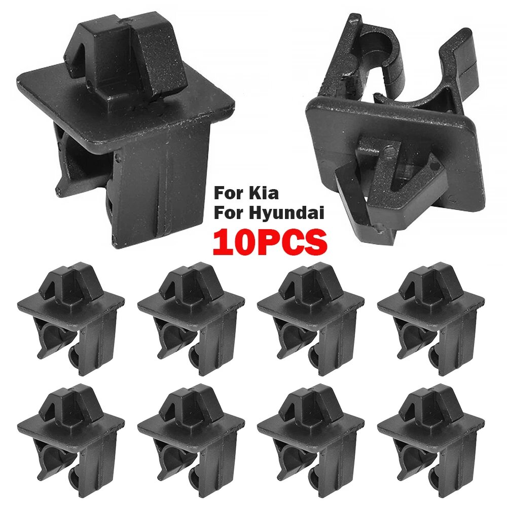 10 шт, черный автомобильный капот, опора, зажим для стержня, комплект зажимов для Kia для Hyundai 81174-21010/ 8117421010