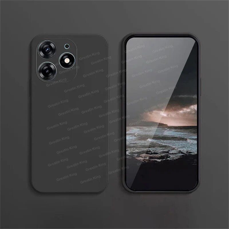 Для Tecno Spark 20C BG7 / Spark 20 KJ5 / Spark 20 Pro KJ6 чехол однотонный Матовый Мягкий ТПУ силиконовый чехол с прямыми краями для телефона