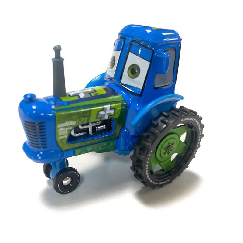 Disney Pixar Cars Frank Green Harvester Cows Трактор металлический Синий, 8