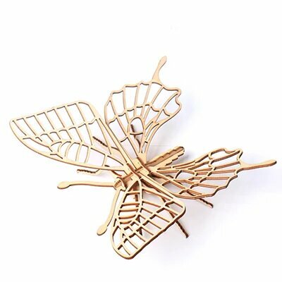 Деревянный 3D пазл насекомые Butterfly
