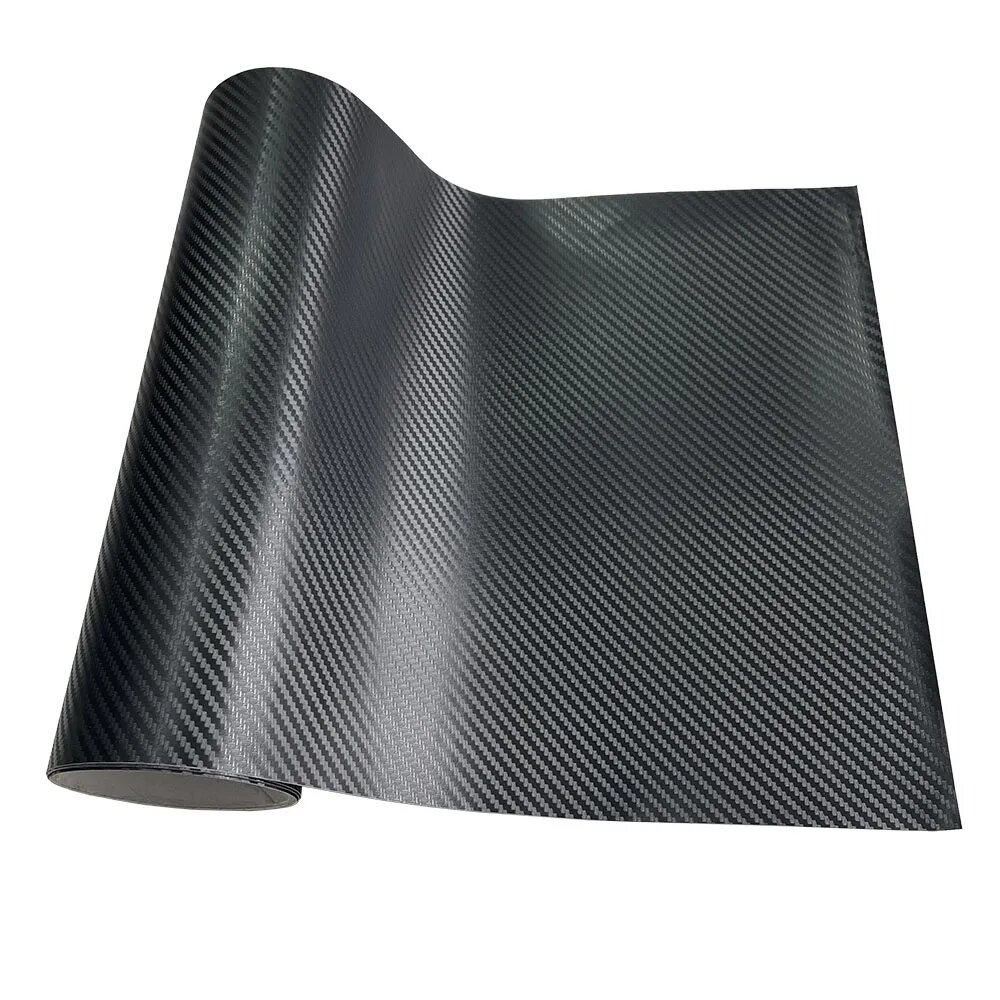Автомобильная 3d наклейка из углеродного волокна, матовая Черная 3D Carbon Black, 10cmx150cm