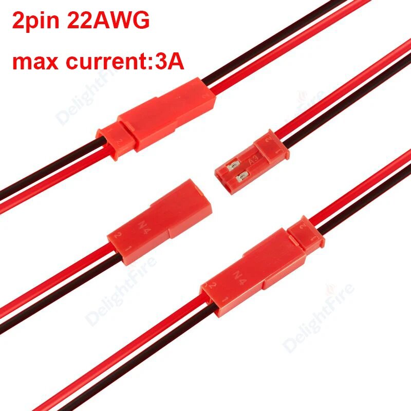 DelightFire разъем SM RGB для светодиодной ленты 10pairs, 2pin 22AWG