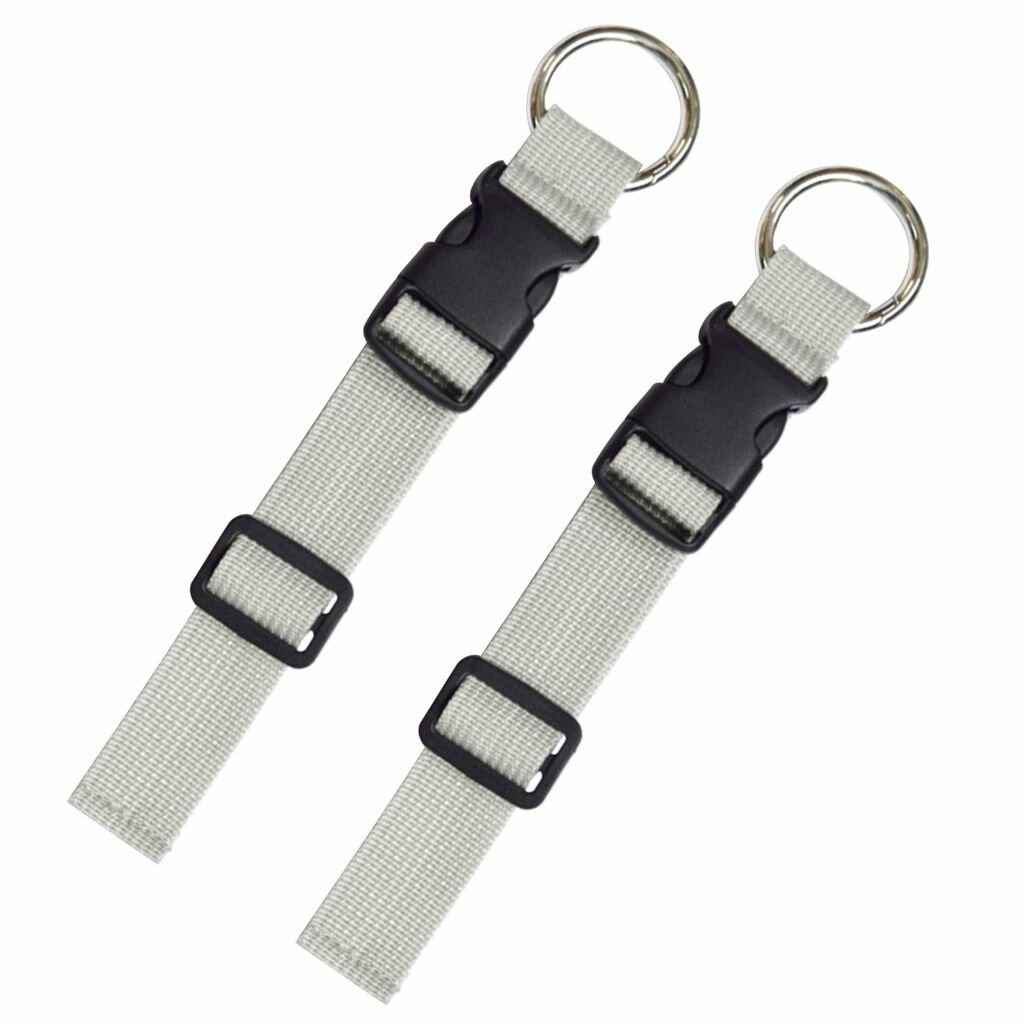 Наружный ремень для багажа 2.5*24 см - серебристо-серый, 2 шт.