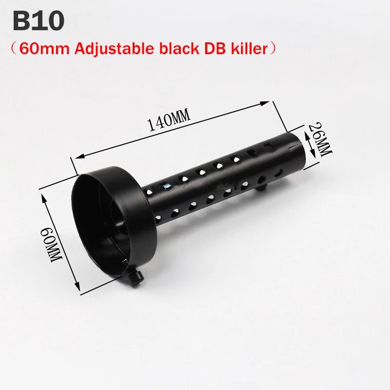 35 мм, 42 мм, 45 мм, 48 мм, 60 мм, глушитель выхлопа, регулируемый глушитель DB Killer, уменьшает шум, шумоглушитель для Akrapovic, SC, AR Черный, B10 60mm