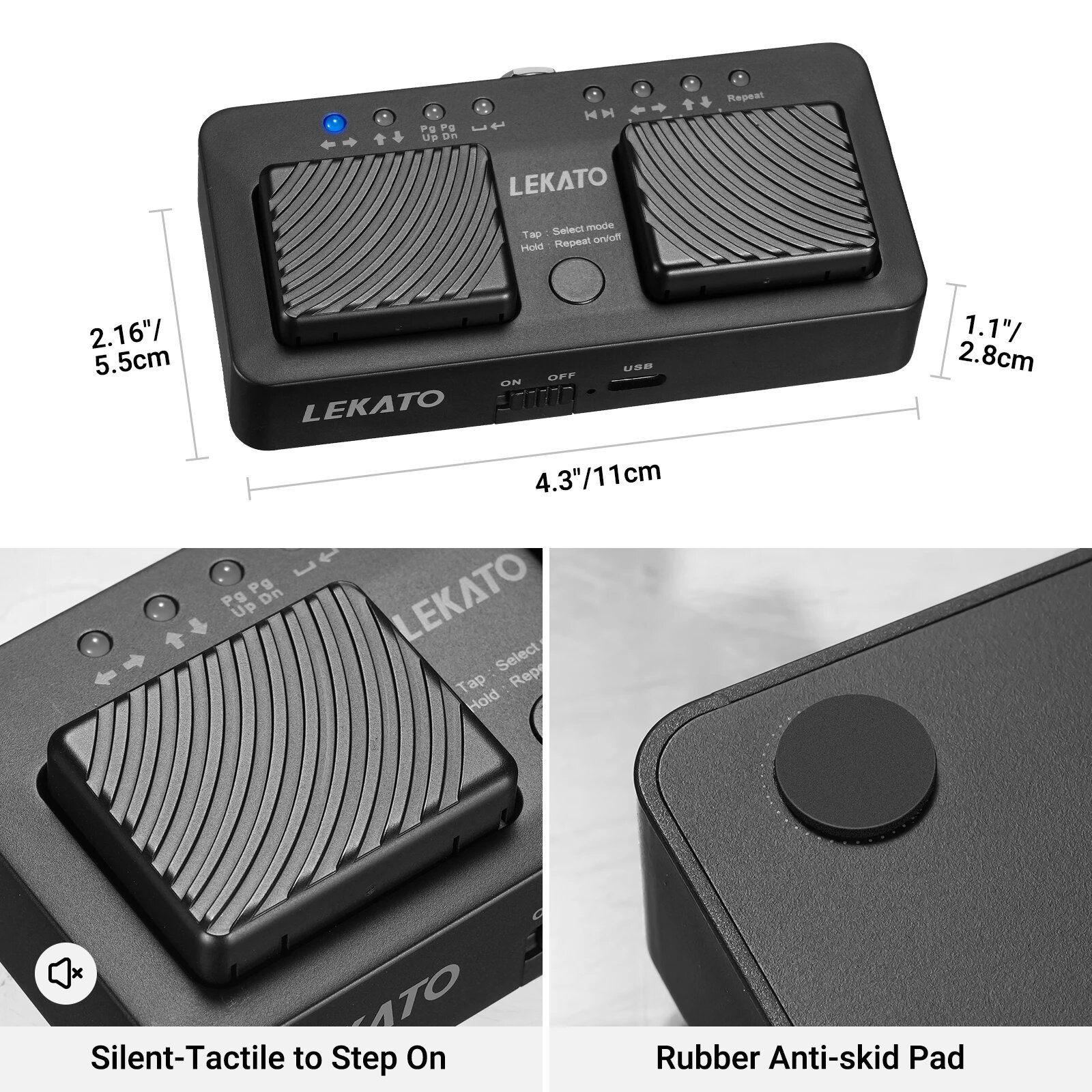 Lekato Bluetooth Page Turner Pedal