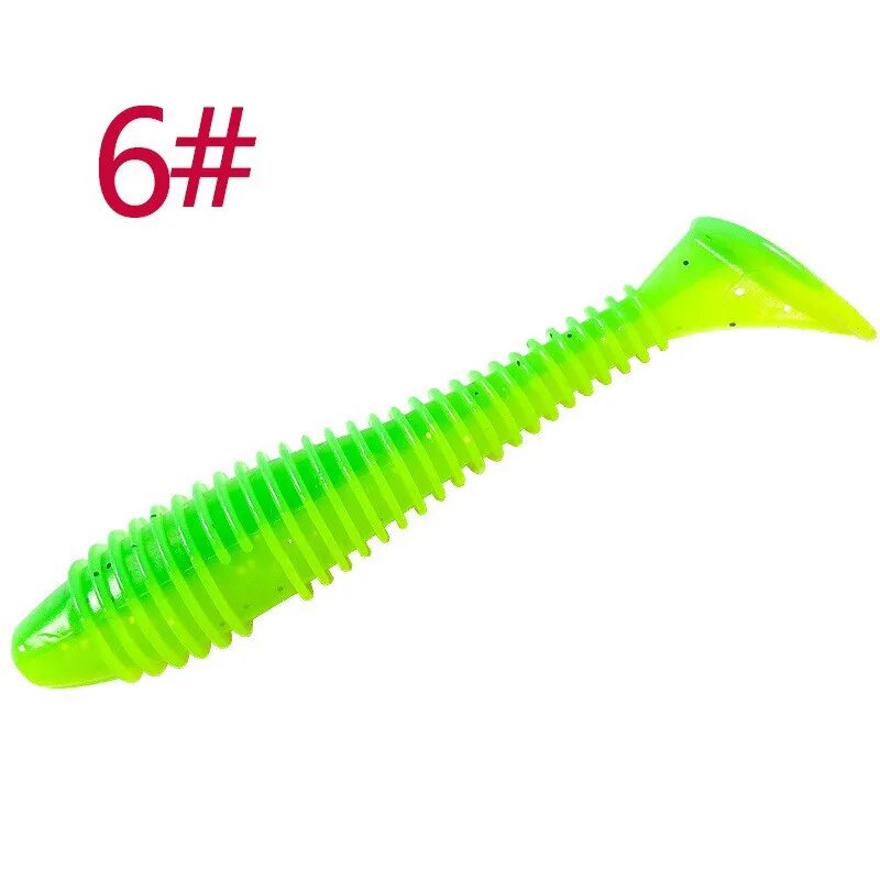 ORJD T Tail Силиконовые приманки для карпа 30 шт Зеленый, 10pcs 2.4g 6.5cm, 6