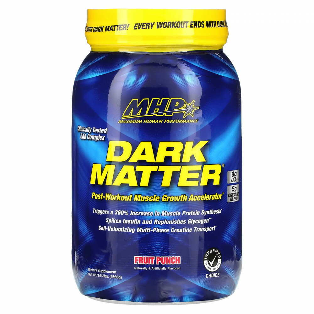 MHP, Dark Matter®, средство для роста мышц после тренировки, фруктовый пунш, 1560 г (3,44 фунта)