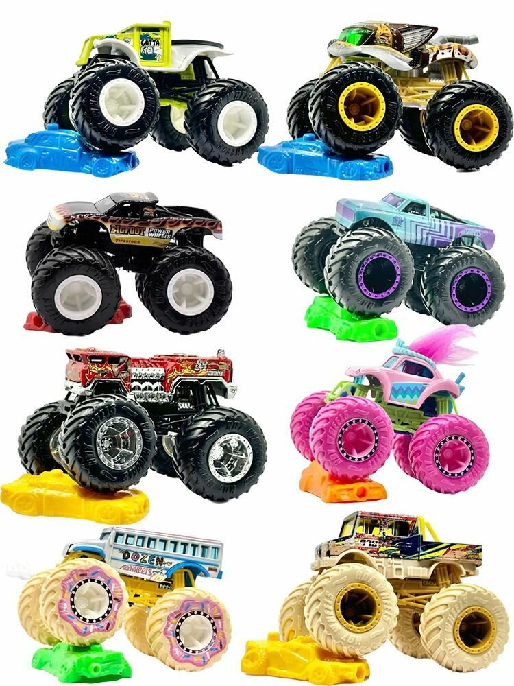 Машинка Mattel Hot Wheels Monster Trucks (Монстр трак)2025 FYJ44,8 шт. в комплекте
