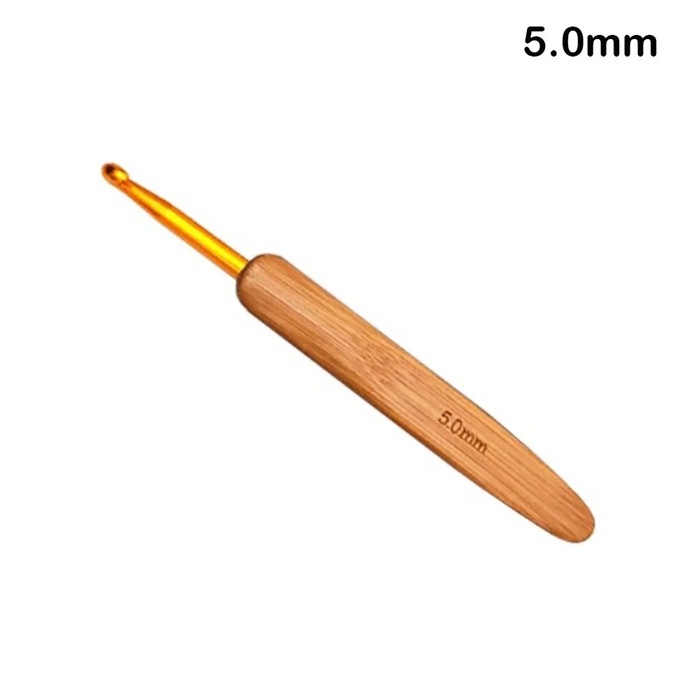 Крючок для вязания 5.0mm деревянная ручка