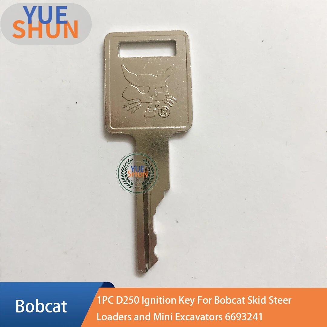 1 шт. ключ зажигания D250 для мини-экскаваторов Bobcat с бортовым поворотом 6693241 6693245 6709527 Для S550 S185 S331/S160