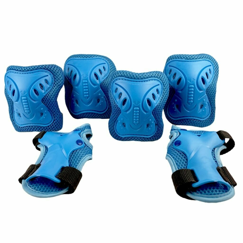 (Комплект) Детские наколенники для балансировочного велосипеда-Синий