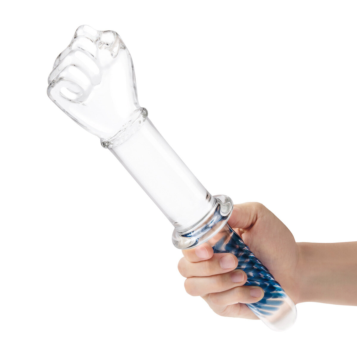 Фаллоимитатор-кулак из стекла 28 см с рукоятью Glass Fist Double Ended With Handle Grip