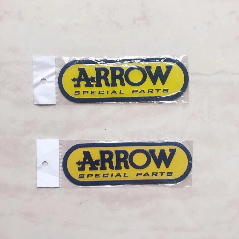 Наклейка на выхлопную трубу, из алюминиевого сплава, 2 шт./компл. 2pcs yellow