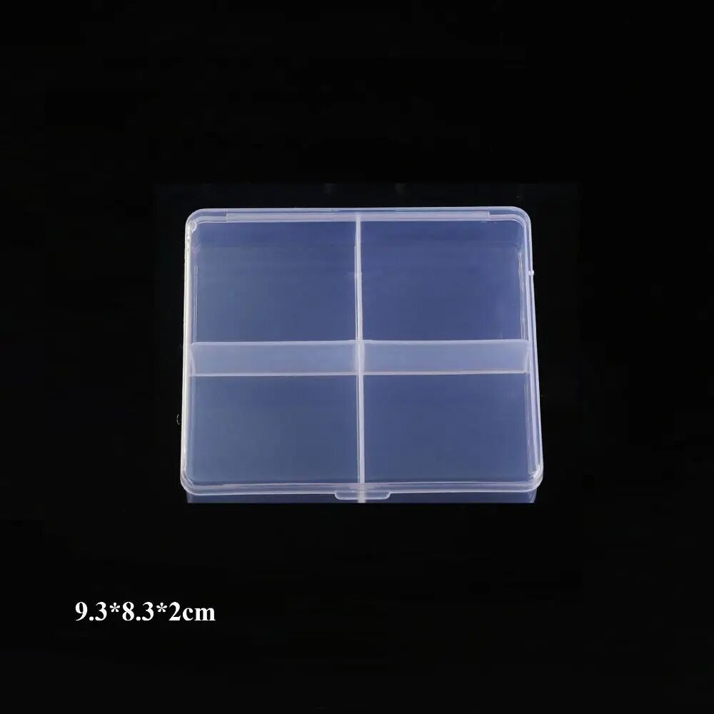 Прозрачная коробка для хранения 9.3x8.3x2см, темно-синий