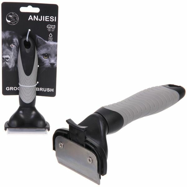 Фурминатор для кошек и собак мелких пород с кнопкой самоочистки "премиум - МОЙ БРО", против линьки, для подшерстка