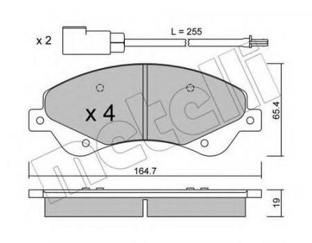 Колодки тормозные передние к-кт, 2206790 METELLI 22-0679-0