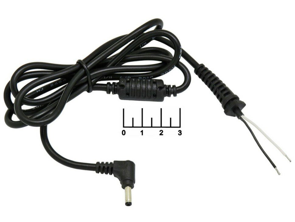 Разъем питания штекер 3.5*1.4мм на проводе 1м угол