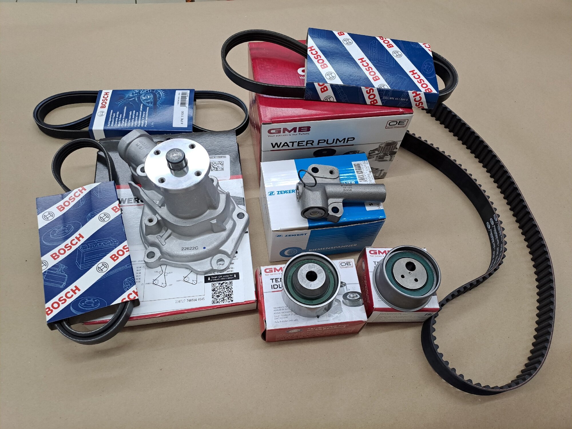 Комплект ГРМ полный для Hоver H3 4G63/2.0L атмосферный (Gates, GMB, Zekkert, Bosch)