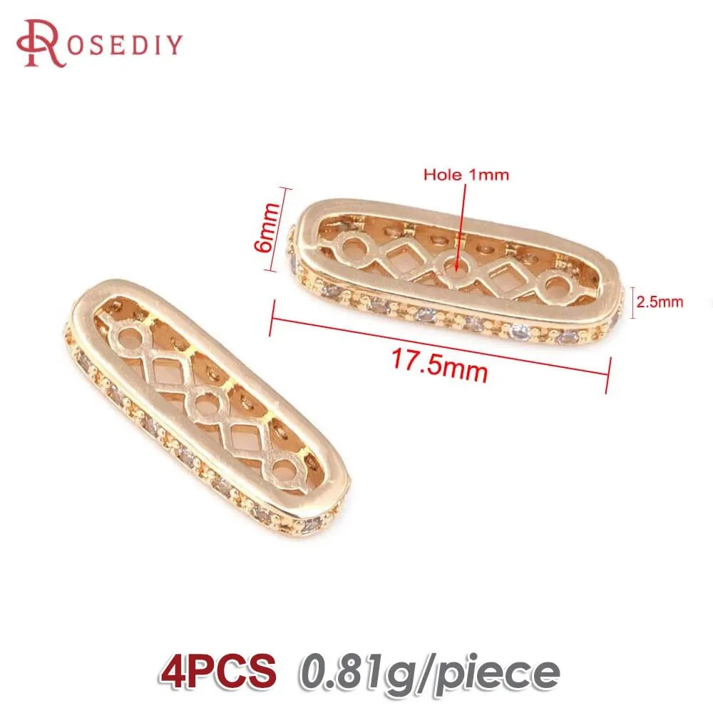 Подвески Rosediy 17.5x6 мм, бежевый, 43893-18K Gold