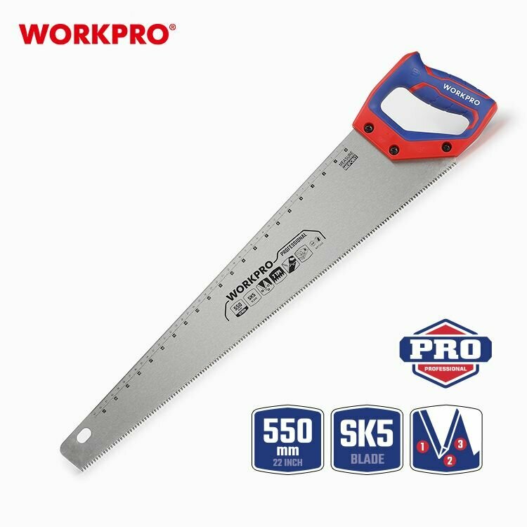 Ножовка по дереву 550мм WORKPRO